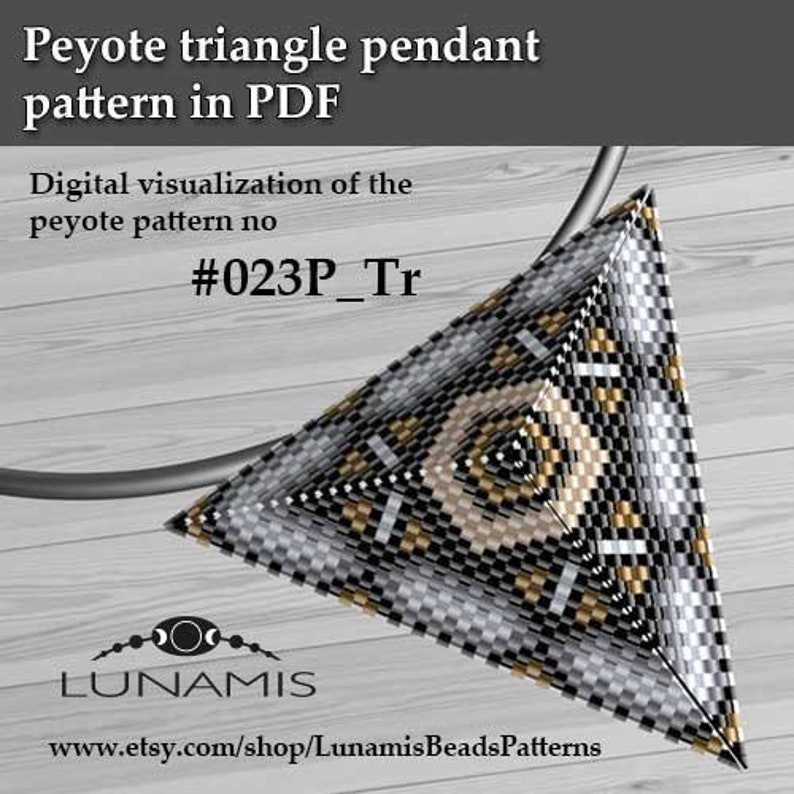Peyote Pattern for Triangle Pendant Bead Pattern - Etsy