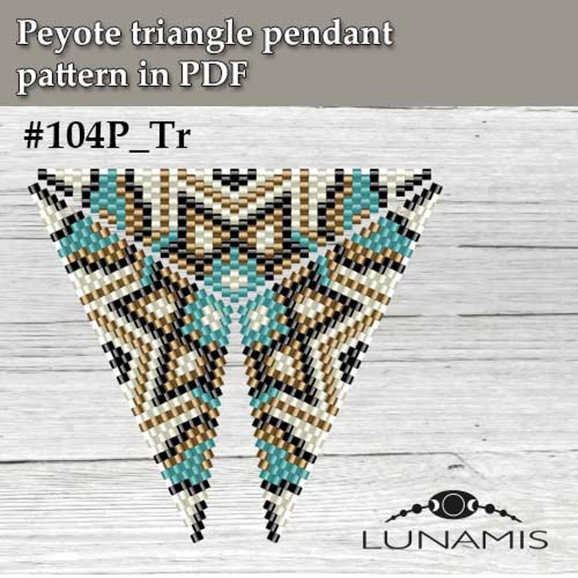 Pattern for Triangle Pendant Peyote Patterns Beading Peyote - Etsy