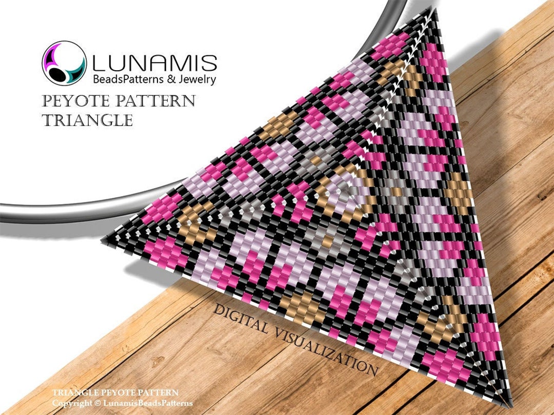 Peyote Pattern for Triangle Pendant, Bead Pattern, Peyotestitch ...