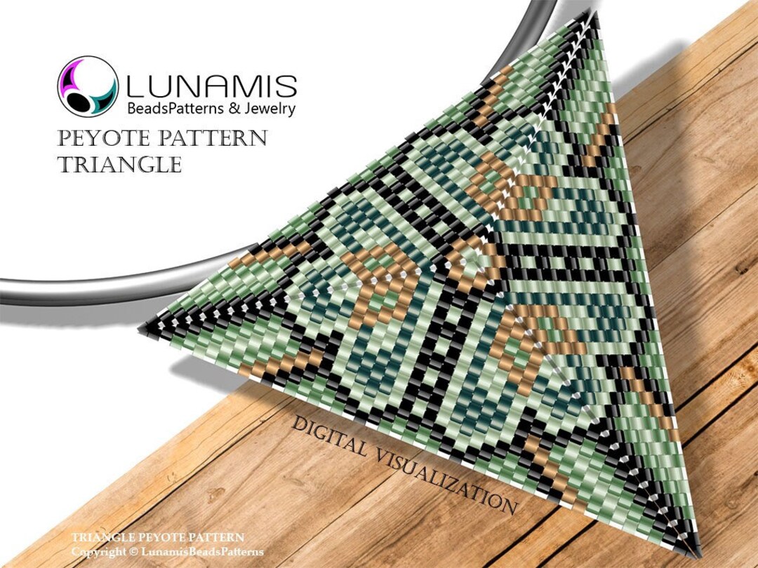 Peyote Pattern for Triangle Pendant, Bead Pattern, Peyotestitch ...
