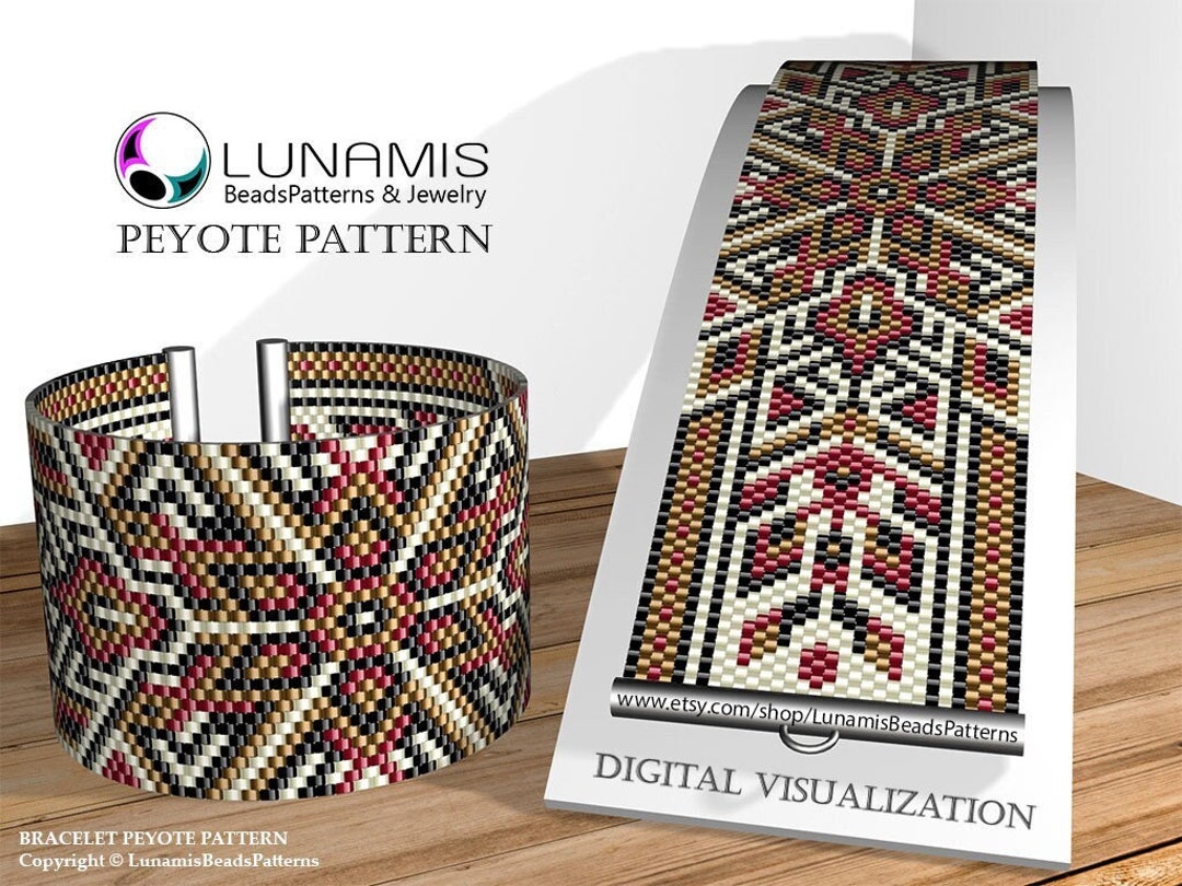 Peyote Bracelet Pattern Bead Pattern Beading Peyote Stitch - Etsy