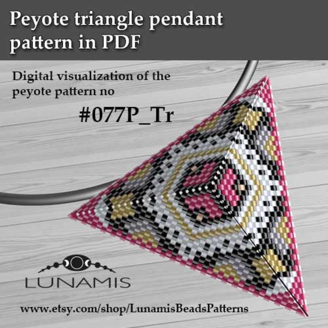 Peyote Pattern for Bead Triangle Digital File Pdf 077p_tr - Etsy