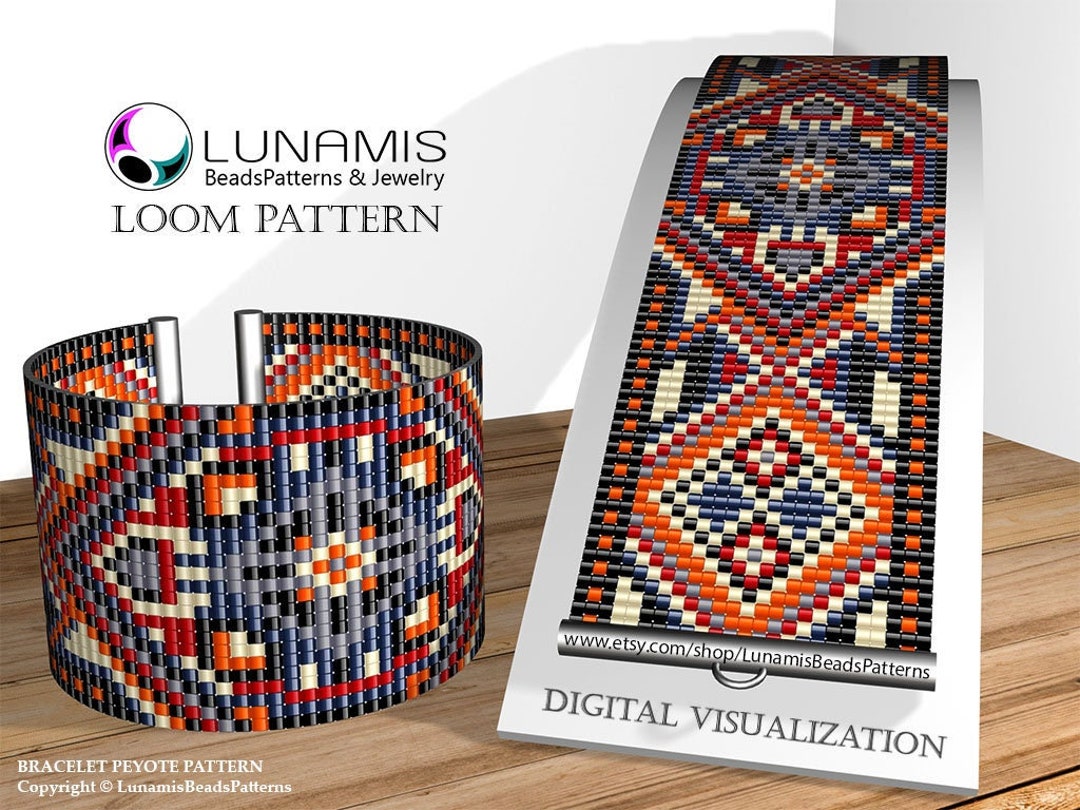 Loom Bracelet Pattern, Loom Pattern, Loom Stitch, Square Stitch Pattern ...