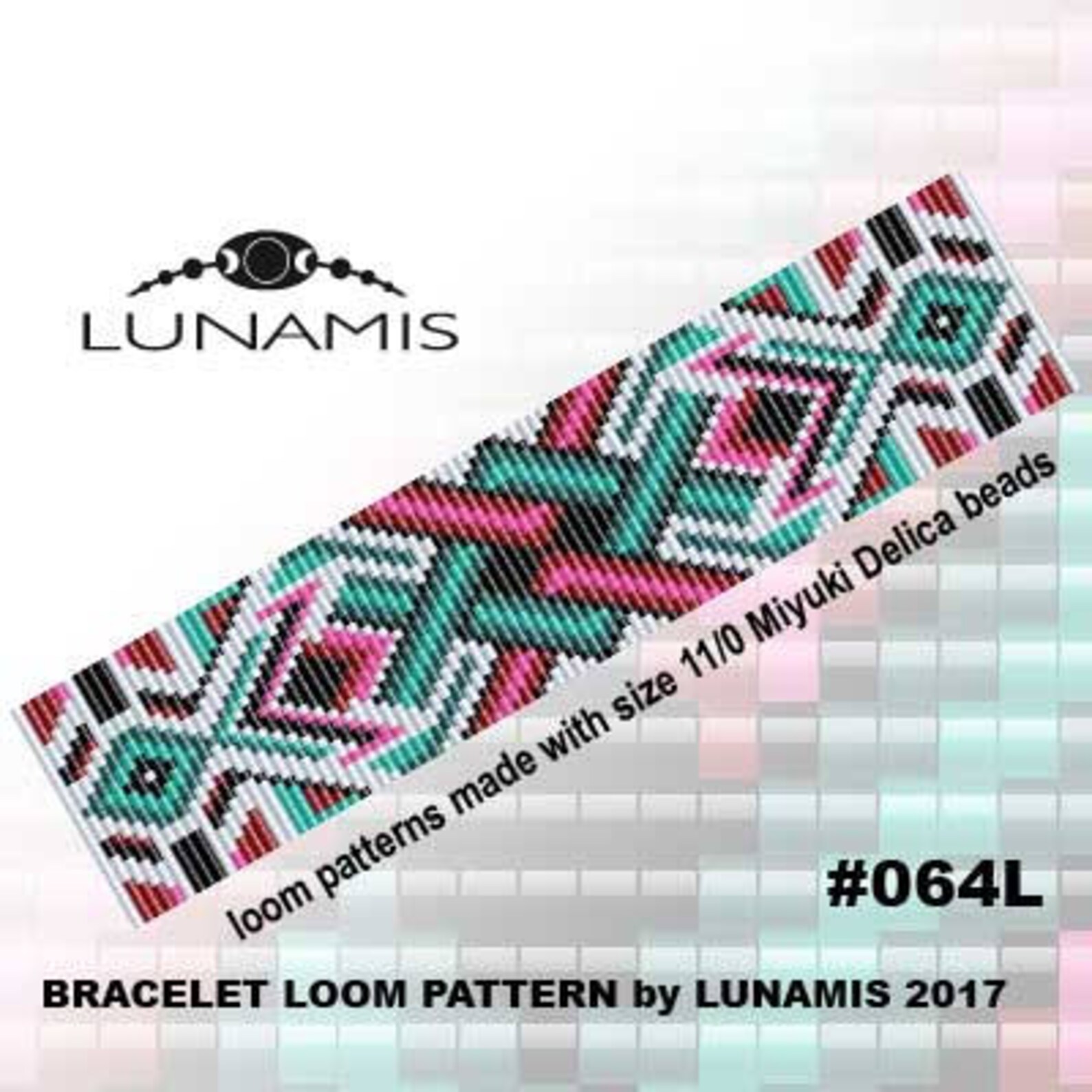 Loom Bracelet Pattern Loom Pattern Square Stitch Pattern - Etsy