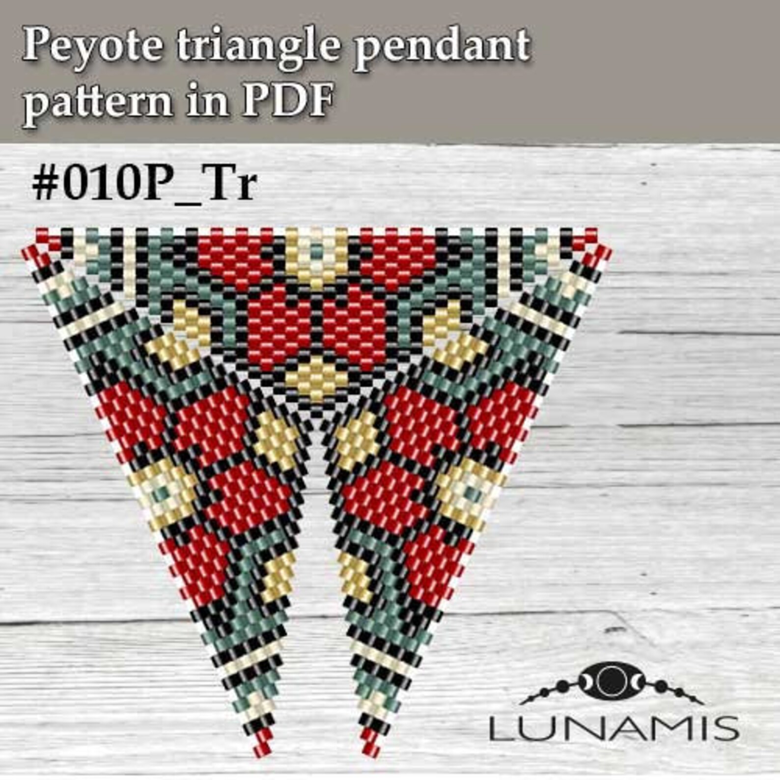 Peyote Pattern for Triangle Pendant Bead Pattern - Etsy