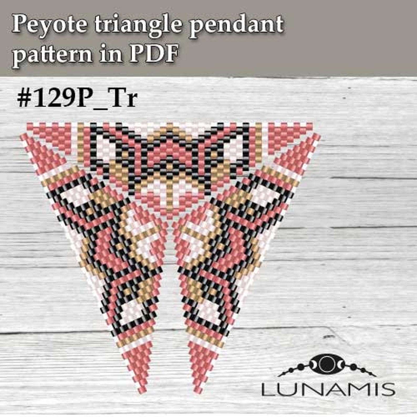 Pattern for Triangle Pendant, Peyote Patterns, Beading, Peyote Stitch ...