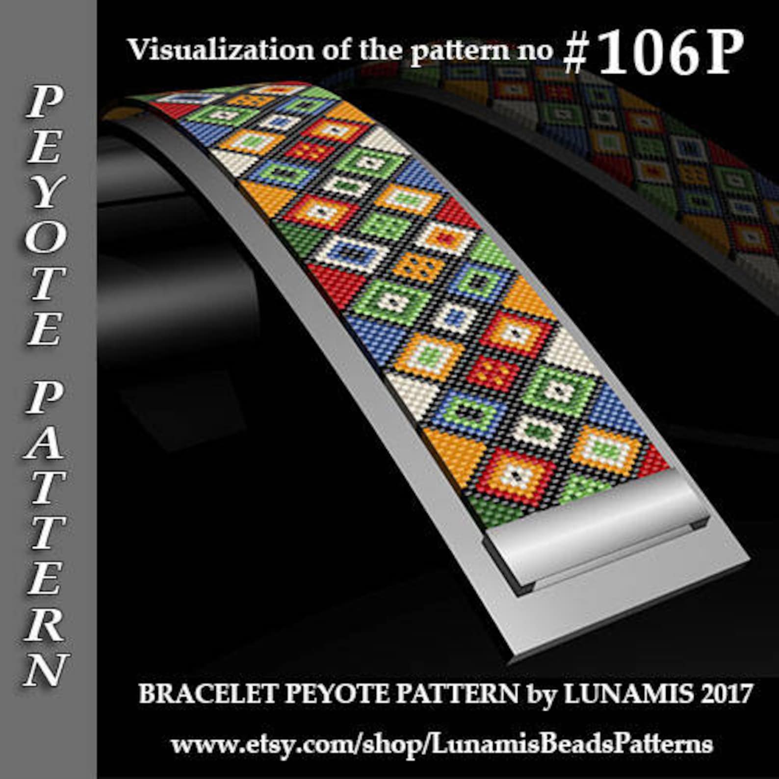 Peyote Bracelet Pattern Even Count Peyote Pattern Stitch | Etsy