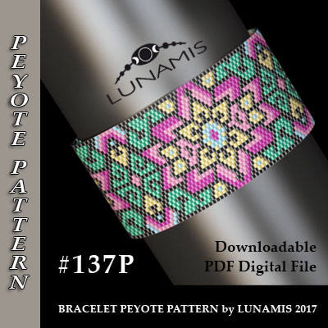 Peyote Bracelet Pattern Odd Count Peyote Pattern Stitch - Etsy