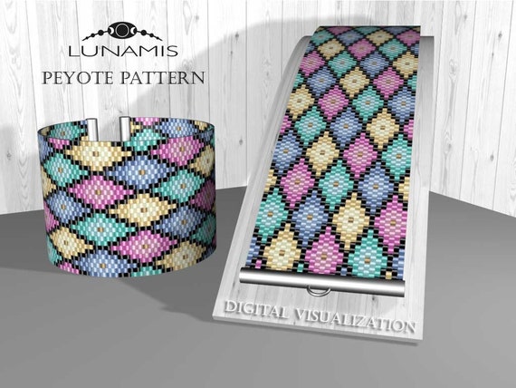 Peyote Bracelet Pattern Odd Count Peyote Pattern Stitch | Etsy