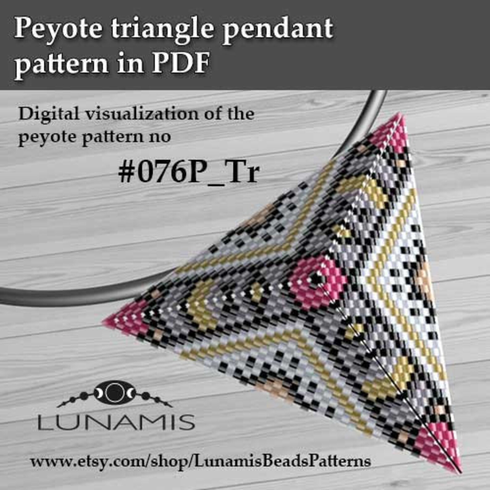 Peyote Pattern for Bead Triangle Digital File Pdf 076p_tr - Etsy