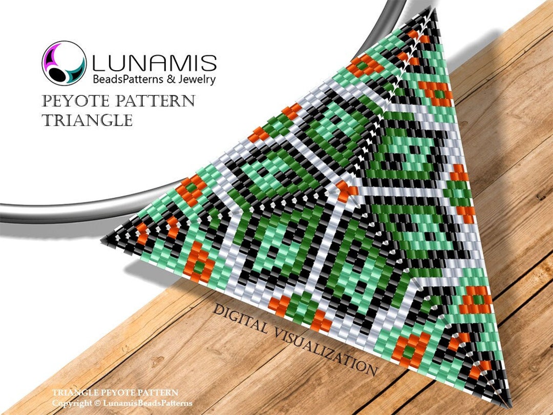 Pattern for Triangle Pendant, Peyote Patterns, Beading, Peyote Stitch ...