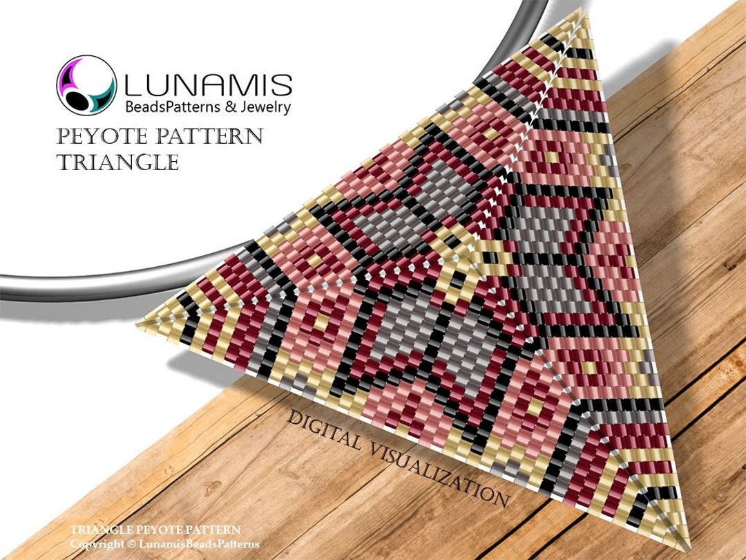 Pattern for Triangle Pendant, Peyote Patterns, Beading, Peyote Stitch ...