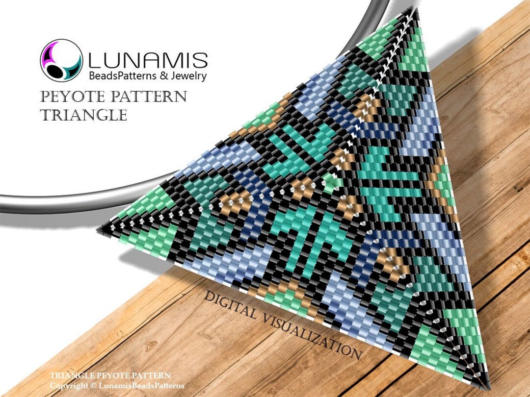 Pattern for Triangle Pendant, Peyote Patterns, Beading, Peyote Stitch ...
