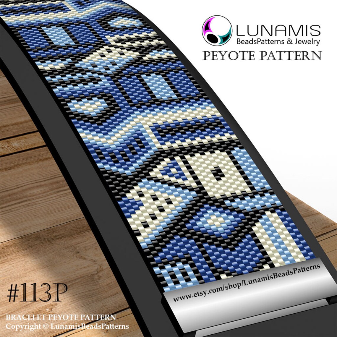 Peyote Bracelet Pattern, Even Count, Peyote Pattern, Stitch Pattern ...