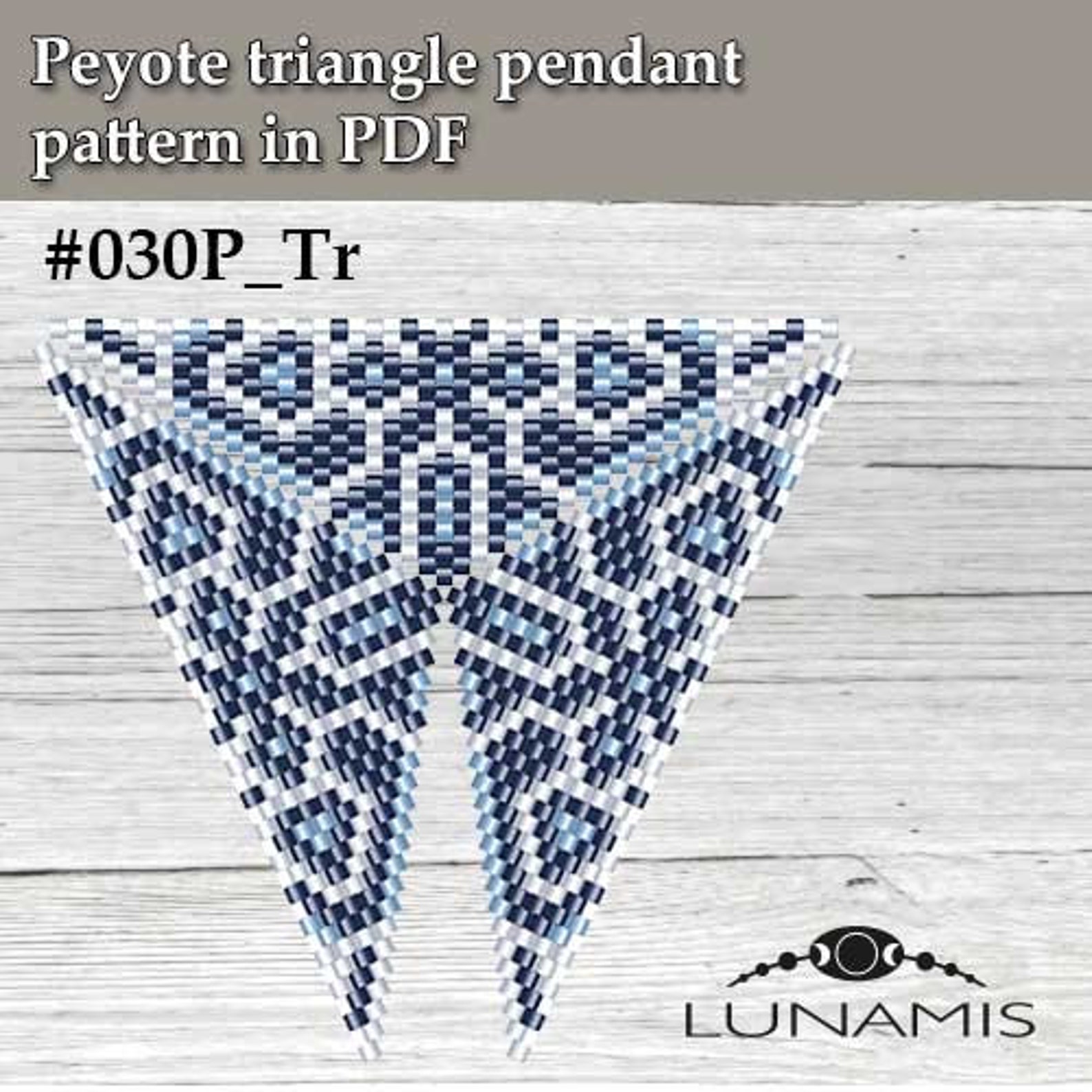 Peyote pattern for triangle pendant bead pattern | Etsy