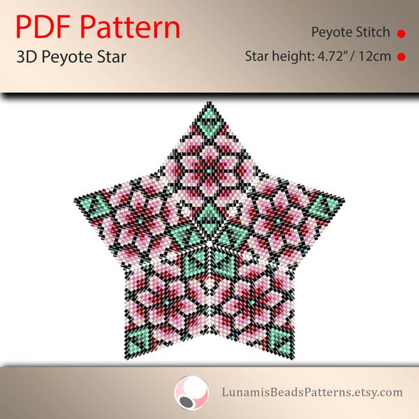 3d Peyote Stars - Etsy