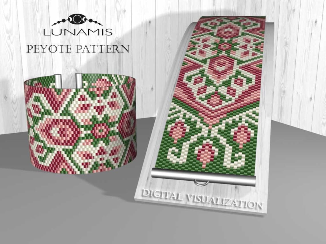 Peyote Bracelet Pattern Odd Count Peyote Pattern Stitch | Etsy