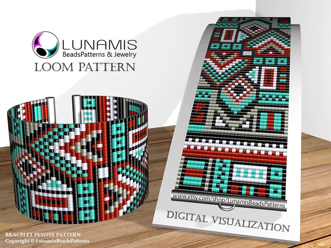 Loom Bracelet Pattern, Loom Pattern, Square Stitch Pattern, Pdf File ...