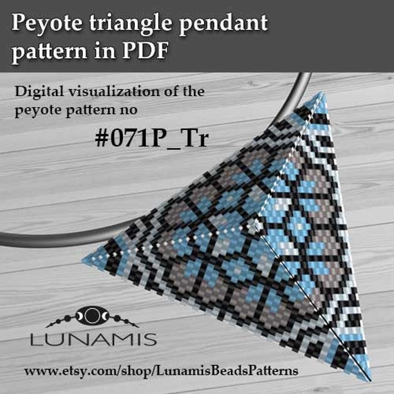 Peyote pattern for triangle pendant beading peyotestitch | Etsy