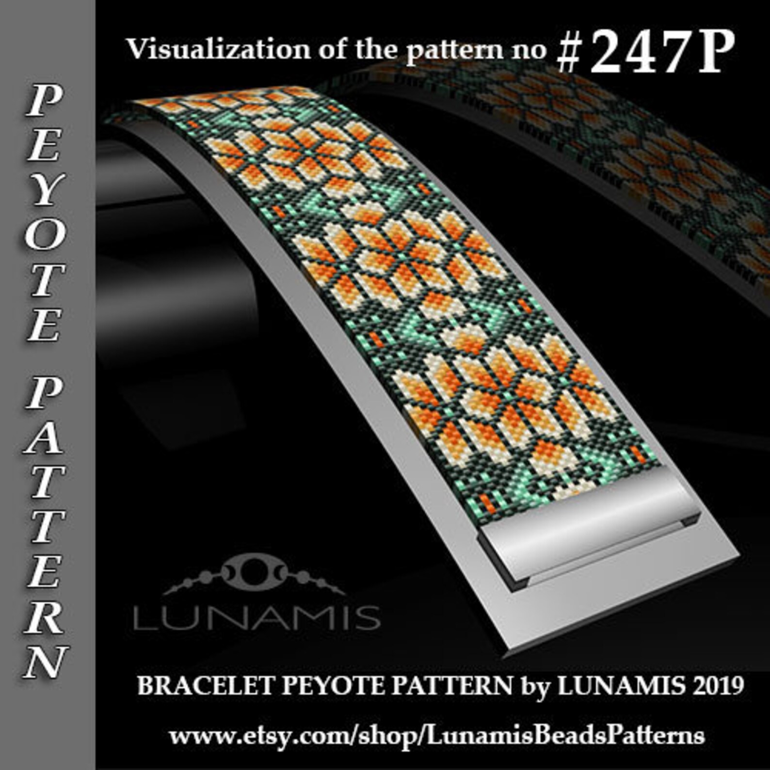 Peyote Pattern for Bead Bracelet Odd Count Peyote Digital - Etsy