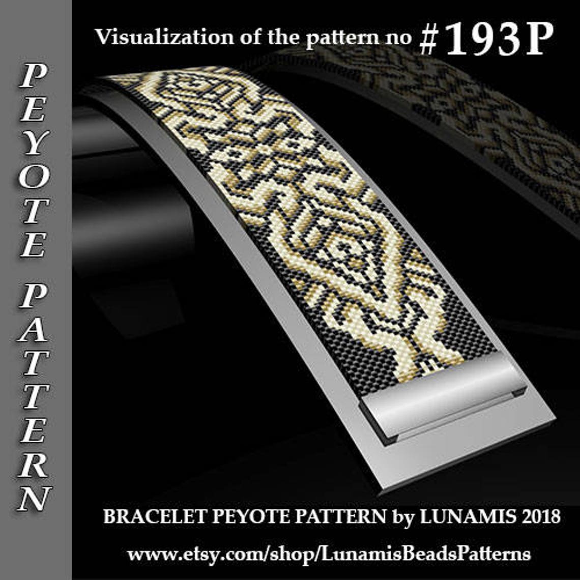 Peyote bracelet pattern odd count peyote pattern stitch - Etsy Polska