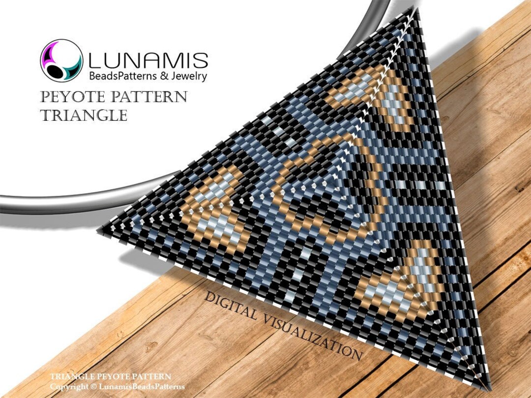 Pattern for Triangle Pendant, Peyote Patterns, Beading, Peyote Stitch ...