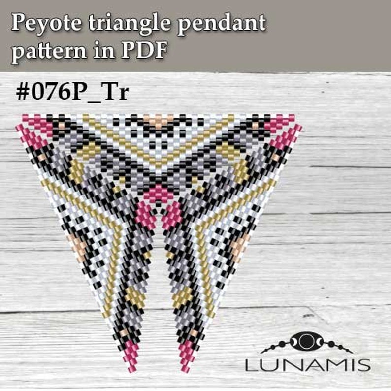 Peyote Pattern for Bead Triangle Digital File Pdf 076p_tr - Etsy