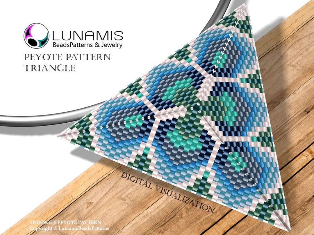 Pattern for Triangle Pendant, Peyote Patterns, Beading, Peyote Stitch ...