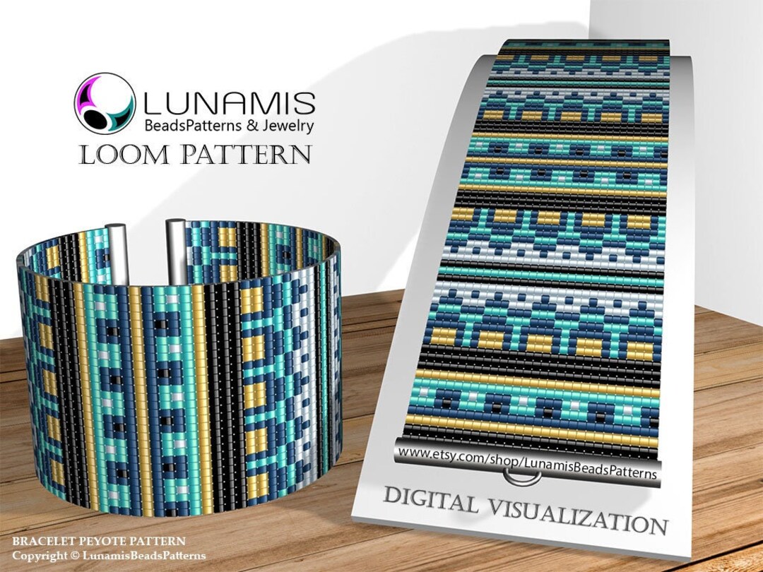 Loom Bracelet Pattern, Loom Pattern, Loom Stitch, Square Stitch Pattern ...