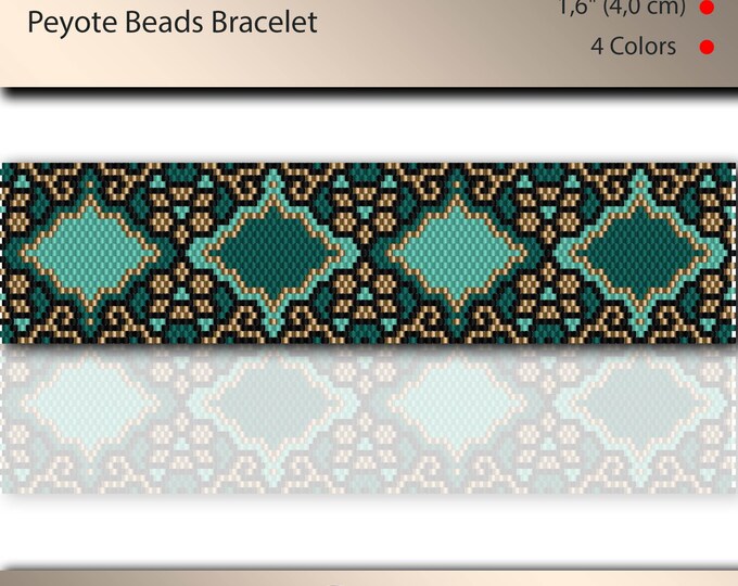 Peyote Bracelet Pattern, Odd Count, Peyote Pattern, Stitch Pattern, Pdf ...