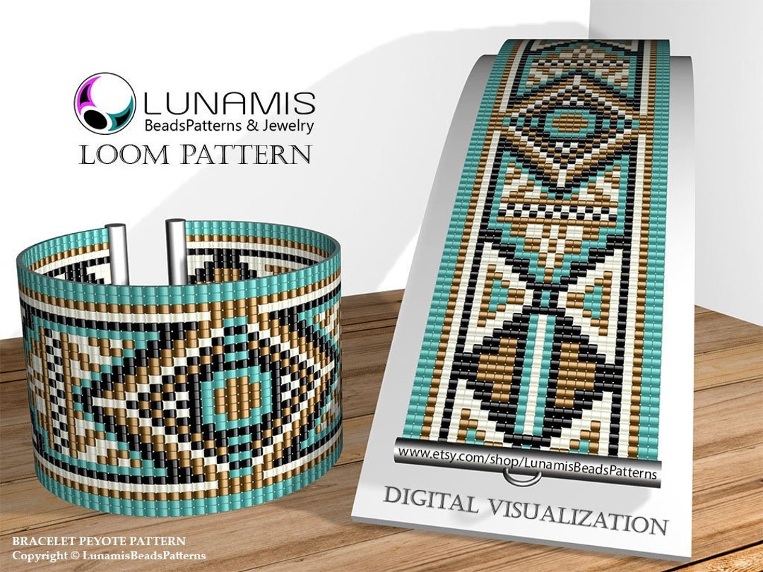 Loom Bracelet Pattern, Loom Pattern, Loom Stitch, Square Stitch Pattern ...
