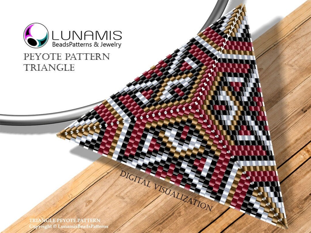 Pattern for Triangle Pendant, Peyote Patterns, Beading, Peyote Stitch ...