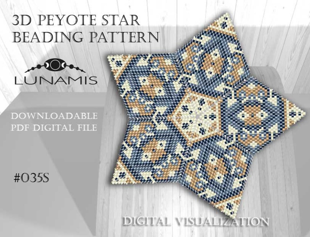 Pattern for 3d Star Peyote Pdf Patterns Beading Peyote - Etsy