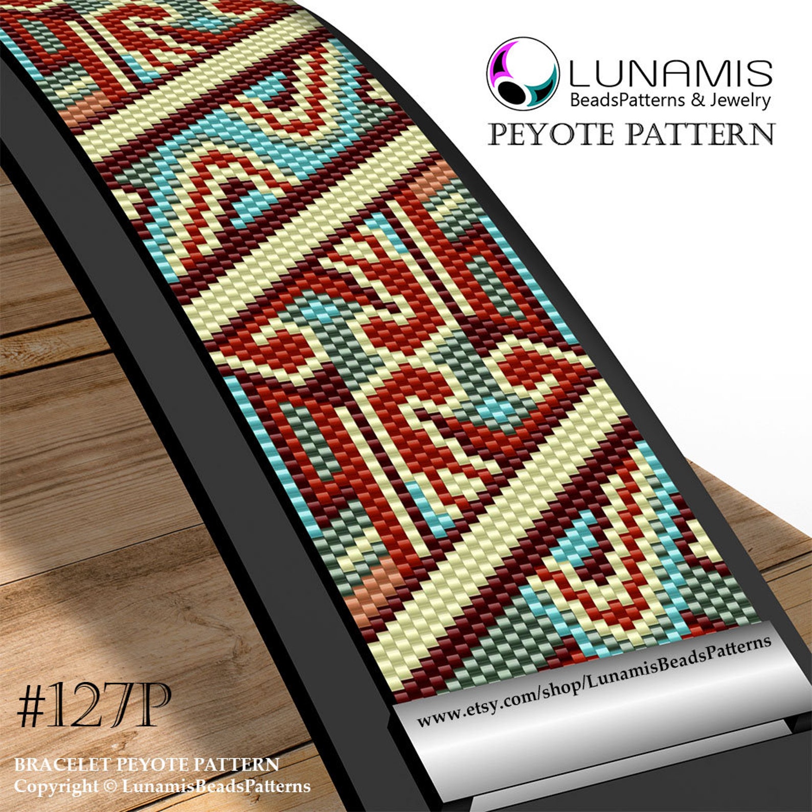 Peyote Bracelet Pattern, Even Count, Peyote Pattern, Stitch Pattern ...