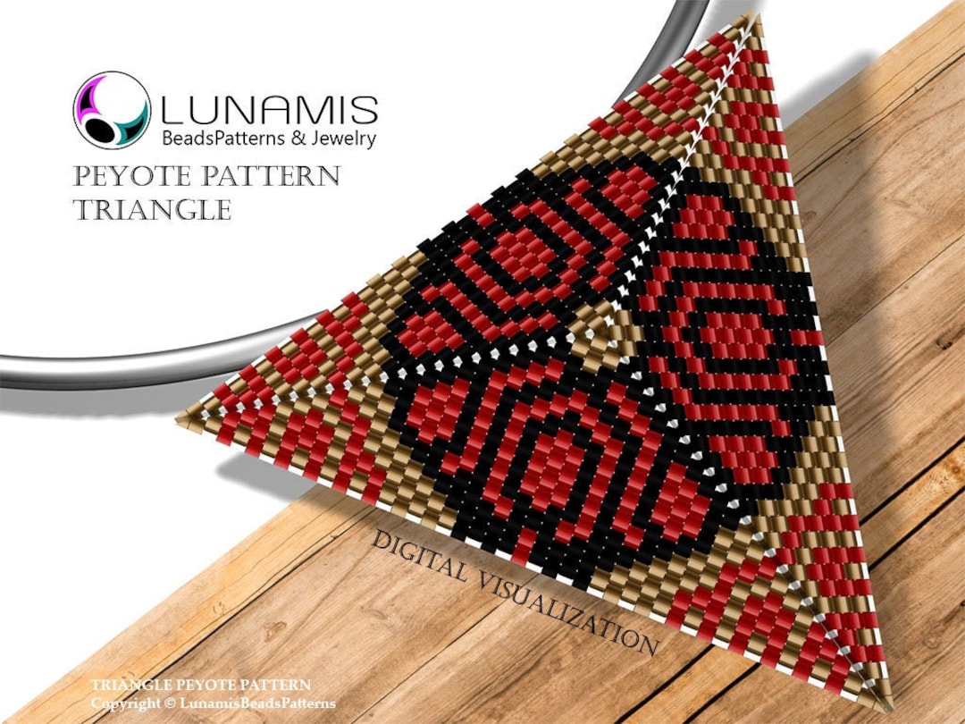 Pattern for Triangle Pendant, Peyote Patterns, Beading, Peyote Stitch ...