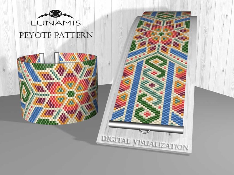Peyote Bracelet Pattern Odd Count Peyote Pattern Stitch - Etsy