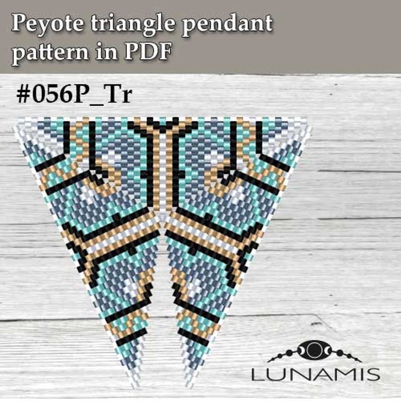 Peyote Pattern for Triangle Pendant Bead Pattern - Etsy