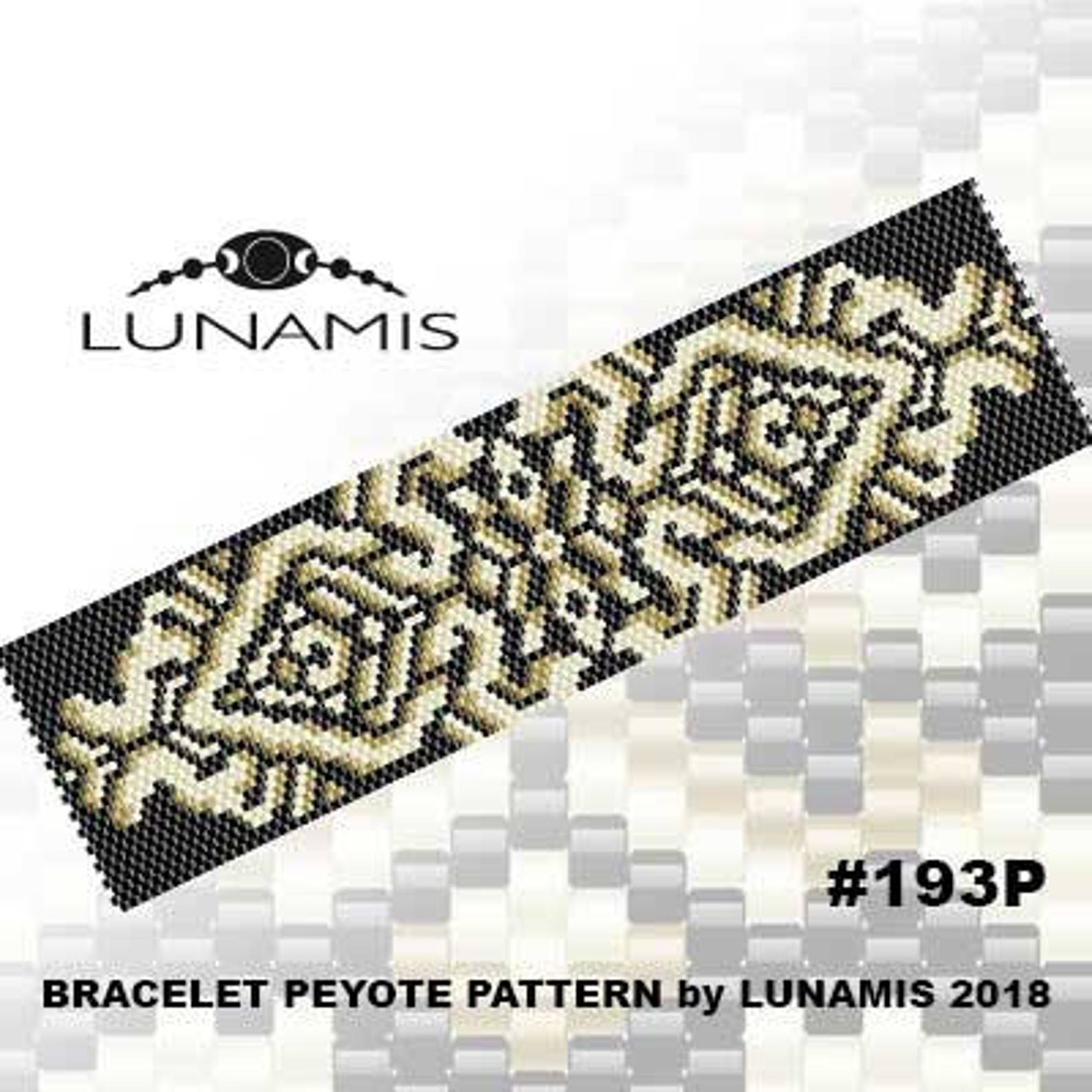 Peyote bracelet pattern odd count peyote pattern stitch - Etsy Polska