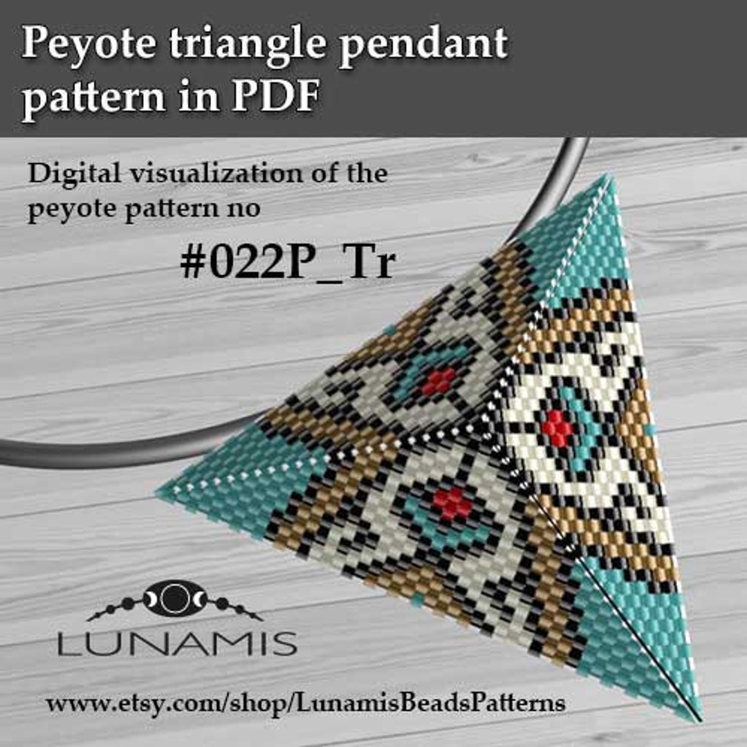 Pattern for Triangle Peyote Pendant Beading Peyotestitch - Etsy