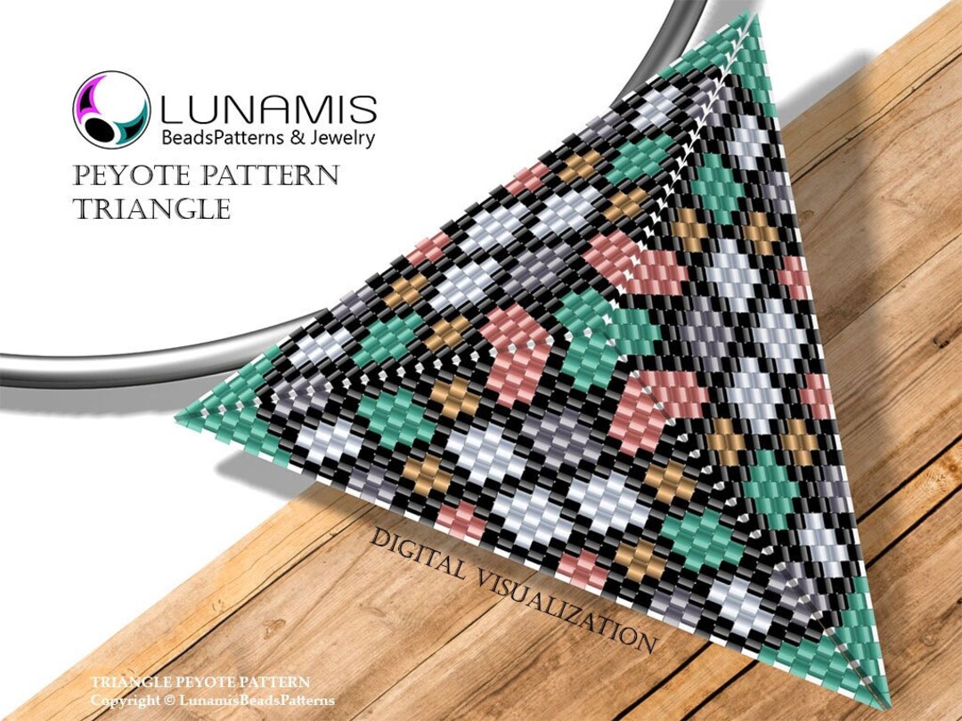 Pattern for Triangle Pendant, Peyote Patterns, Beading, Peyote Stitch ...