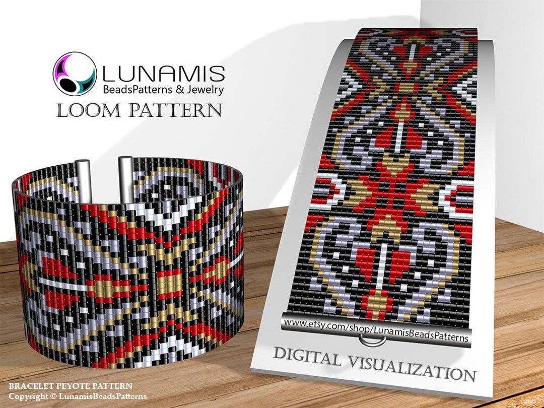 Loom Bracelet Pattern, Loom Pattern, Square Stitch Pattern, Pdf File ...