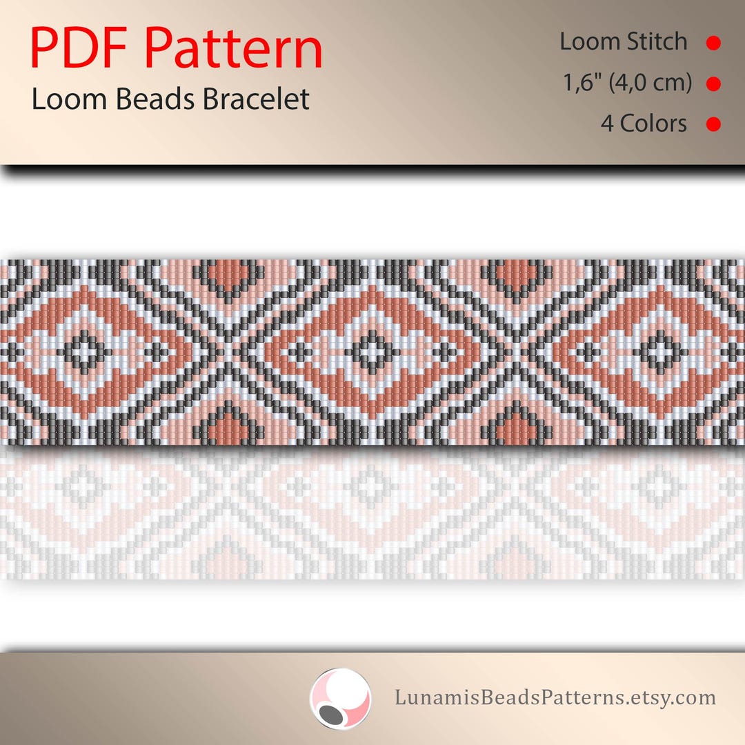 Loom Bracelet Pattern, Loom Pattern, Loom Stitch, Square Stitch Pattern ...
