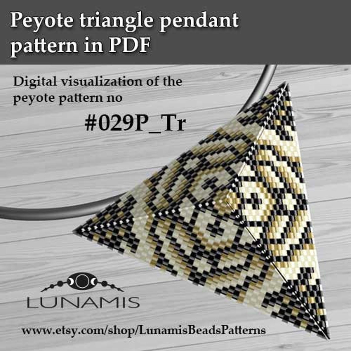 Peyote Pattern for Triangle Pendant Bead Pattern | Etsy