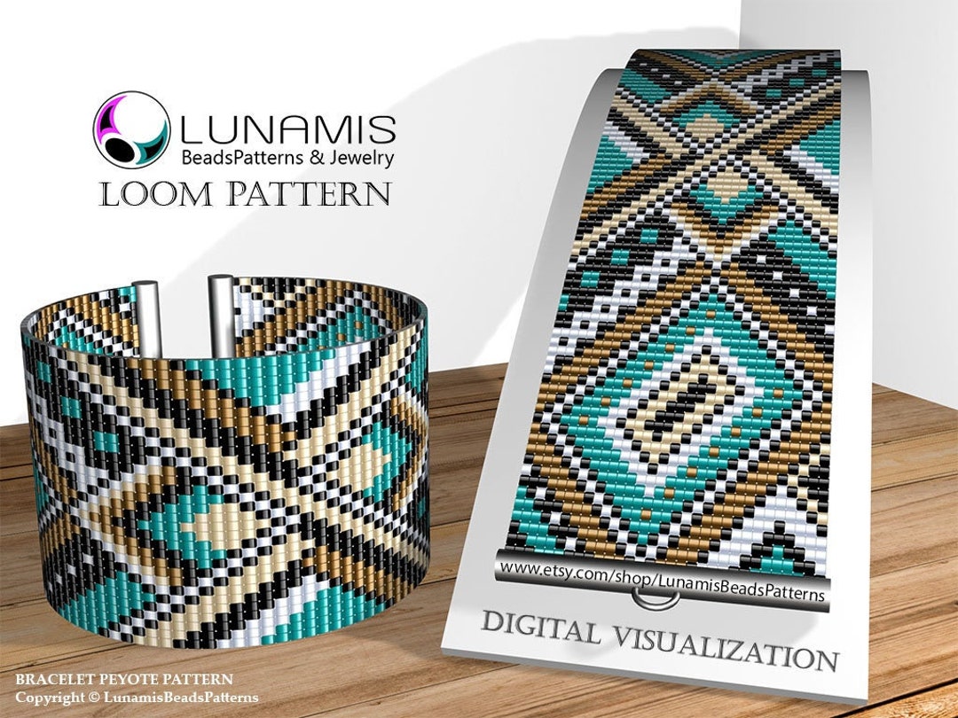 Loom Bracelet Pattern, Loom Pattern, Loom Stitch, Square Stitch Pattern ...