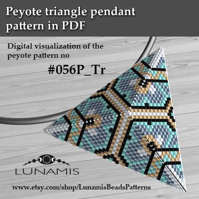 Peyote Pattern for Triangle Pendant Bead Pattern - Etsy