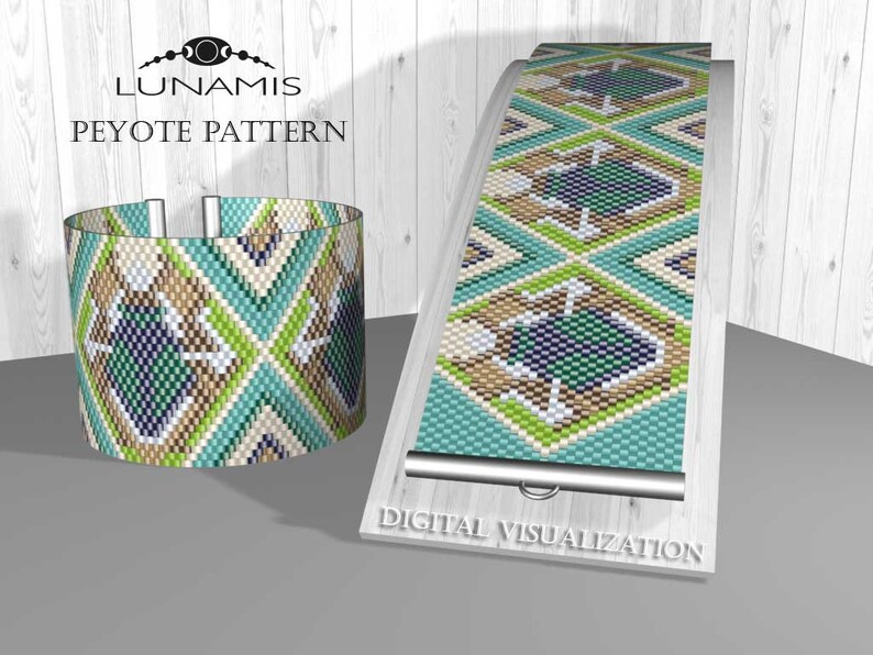 Peyote Bracelet Pattern Odd Count Peyote Pattern Stitch | Etsy