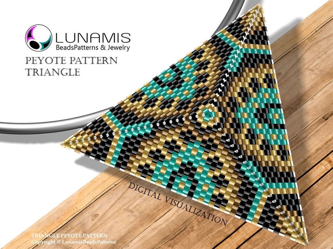 Pattern for Triangle Pendant, Peyote Patterns, Beading, Peyote Stitch ...