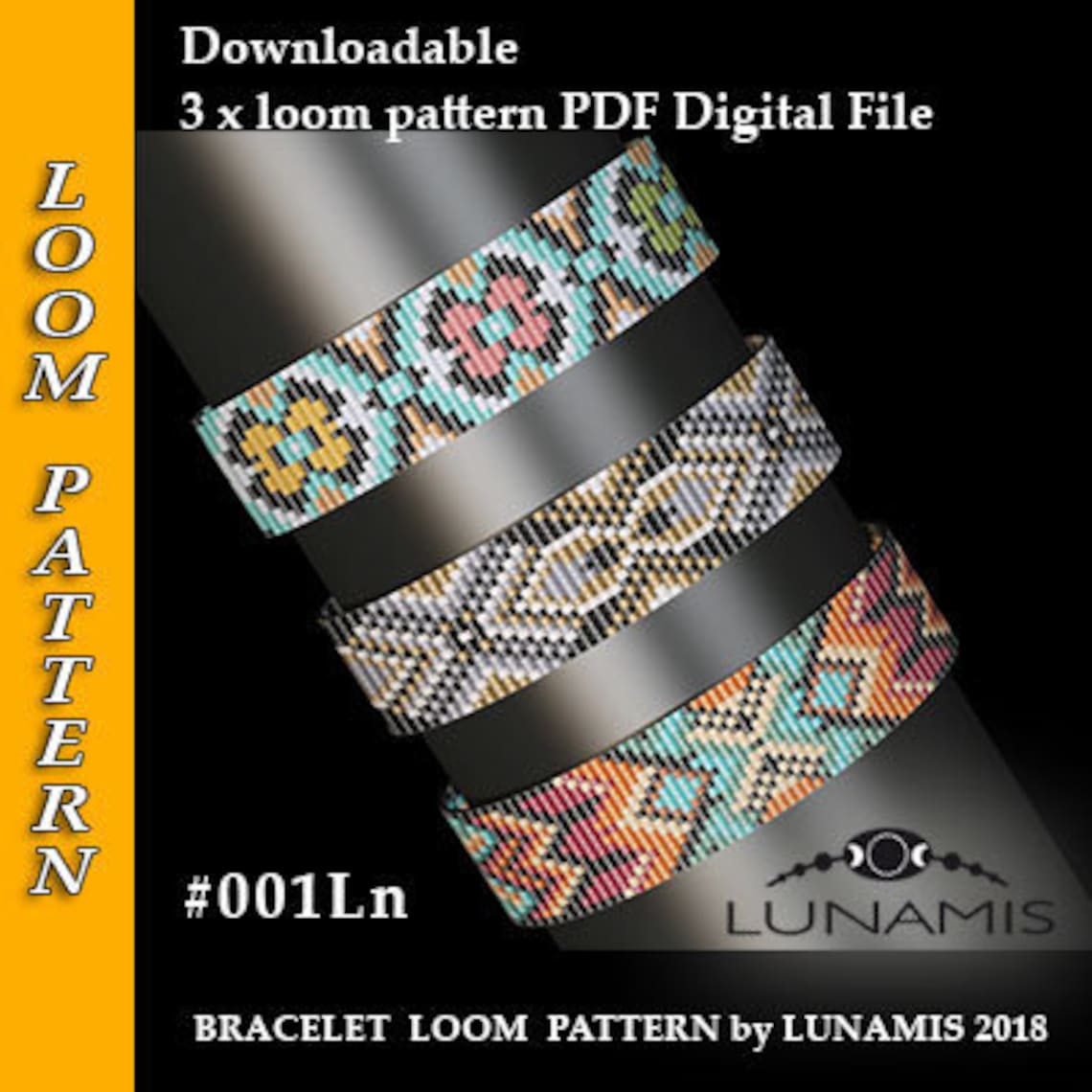 Loom Bracelet Pattern Loom Pattern Loom Stitch Square | Etsy