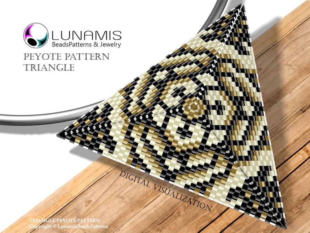 Peyote Pattern for Triangle Pendant, Bead Pattern, Peyotestitch ...