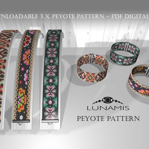 Odd Count Peyote Stitch Bracelet PDF Pattern - Etsy